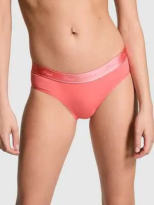 Pink Logo Cotton Hiphugger Panty Orange
