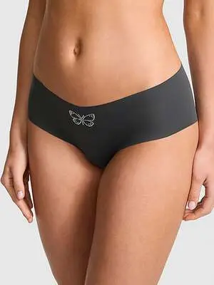 Pink No-show Hiphugger Panty Black