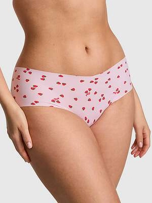 Pink No-show Hiphugger Panty - Print