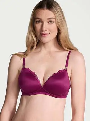 Victoria's Secret Body By Victoria Lace Wing Wireless Nursing Bra Pink