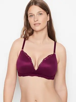 Victoria's Secret Body By Victoria Lace Wing Wireless Nursing Bra Red