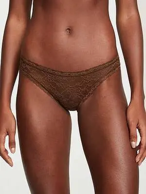 Victoria's Secret The Lacie Lace Bikini Panty Brown