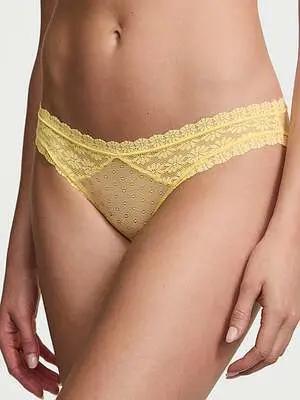 Victoria's Secret The Lacie Lace Bikini Panty Yellow