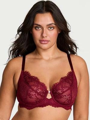 Victoria's Secret Dream Angels The Fabulous Unlined Lace Full-cup Bra - Red