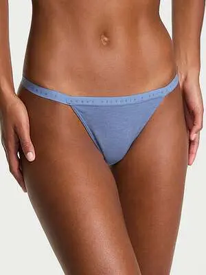 Victoria's Secret Stretch Cotton V-string Panty - Blue