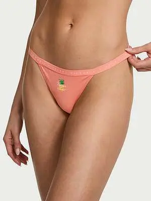 Victoria's Secret Stretch Cotton V-string Panty Orange