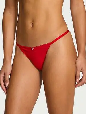 Victoria's Secret Stretch Cotton V-string Panty - Red
