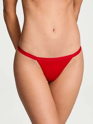 Victoria's Secret Stretch Cotton V-string Panty - Red