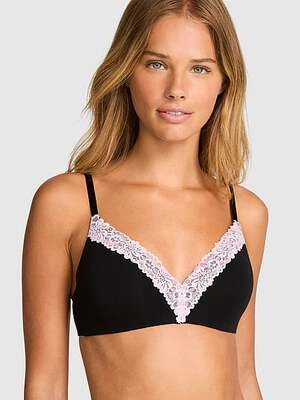 Pink Wear Everywhere™ Lightly Lined Wireless Bra - Black
