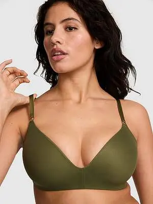 Pink Wear Everywhere Lightly Lined Wireless Bra Green