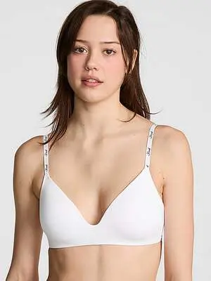 Pink Wear Everywhere Lightly Lined Wireless Bra White,ivory