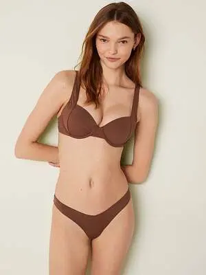Pink V-front Itsy Bikini Bottom - Brown
