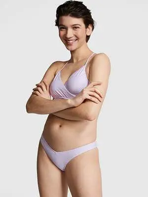 Pink PINK V-Front Itsy Bikini Bottom Purple