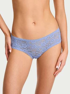 Victoria's Secret The Lacie Lace Cheeky Panty - Blue