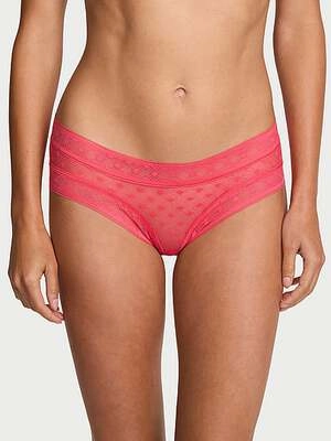 Victoria's Secret The Lacie Lace Cheeky Panty - Red