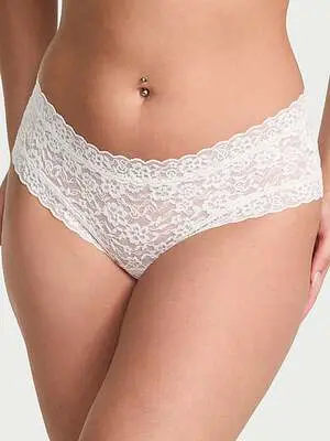 Victoria's Secret The Lacie Lace Strappy-back Cheeky Panty - White,ivory
