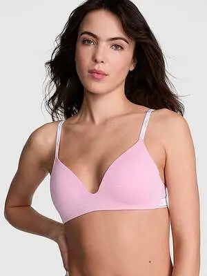 Pink Wear Everywhere Push-up Wireless Bra Gold