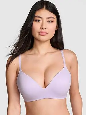 Pink Wear Everywhere Push-up Wireless Bra Purple