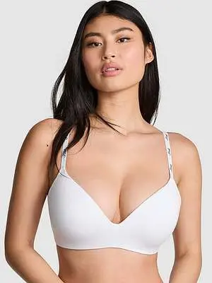 Pink Wear Everywhere Push-up Wireless Bra - White,ivory