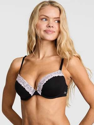 Pink Wear Everywhere™ Super Push-up Bra - Black
