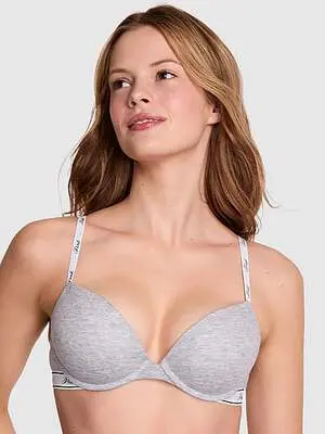 Pink Wear Everywhere Super Push-up Bra - Grey