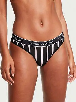Victoria's Secret Cotton Exploded Logo Thong Panty Multicolored