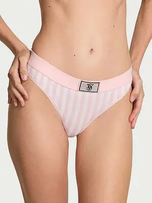 Victoria's Secret Cotton Exploded Logo Thong Panty Print