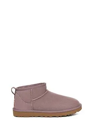 Pink Ugg® Classic Ultra Mini Ankle Boots - Purple