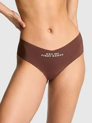 Pink No-show Cheeky Panty Brown