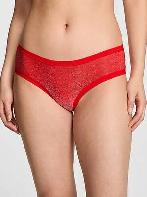 Pink No-show Cheeky Panty - Red