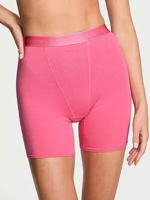 Victoria's Secret Cotton Logo High-waist Boxer Brief Pink