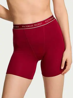 Victoria's Secret Cotton Logo High-waist Boxer Brief Red