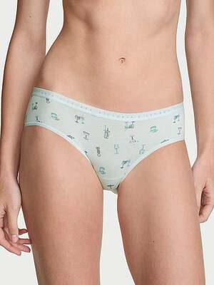Victoria's Secret Cotton Lace-trim Hiphugger Panty - Print