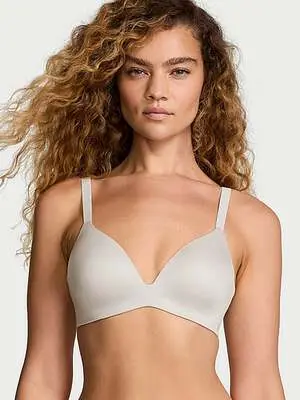 Victoria's Secret Invisible By Victoria’s Secret Infinity Flex Lightly Lined Wireless Plunge Bra Grey