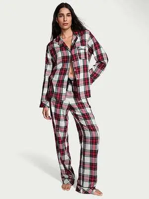 Victoria's Secret Flannel Long Pajama Set - Print