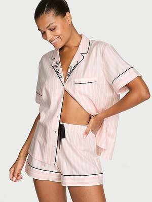 Victoria's Secret Flannel Short Pajama Set - Print