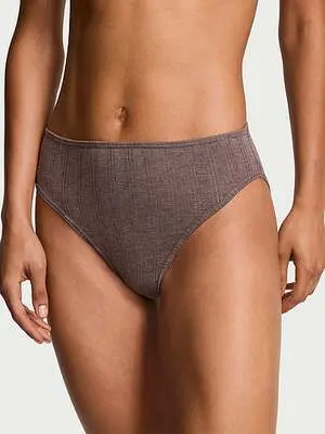 Victoria's Secret Stretch Cotton High-leg Brief Panty - Brown