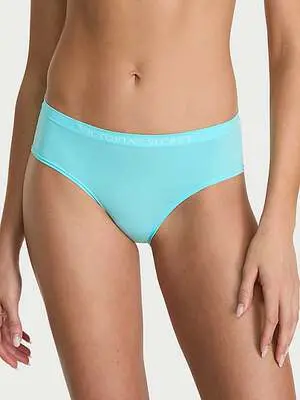Victoria's Secret Seamless Rib Lace-trim Hiphugger Panty - Blue