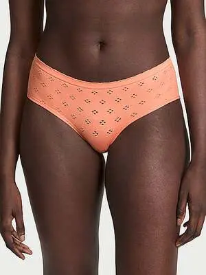 Victoria's Secret Seamless Rib Lace-trim Hiphugger Panty Brown