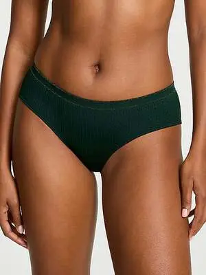 Victoria's Secret Seamless Rib Lace-trim Hiphugger Panty - Gold