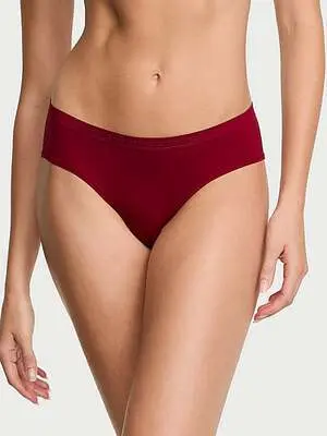 Victoria's Secret Seamless Rib Lace-trim Hiphugger Panty Red