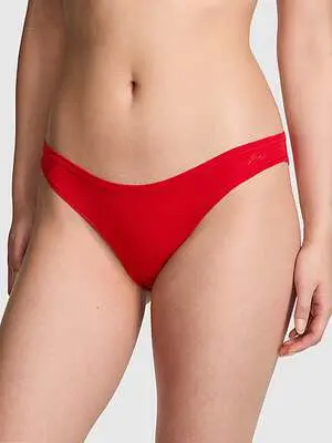 Pink Cotton Bikini Panty Red