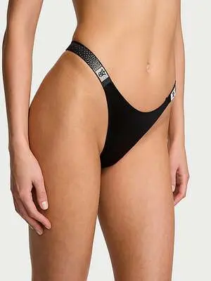 Victoria's Secret Very Sexy Shine Strap Thong Panty - Black