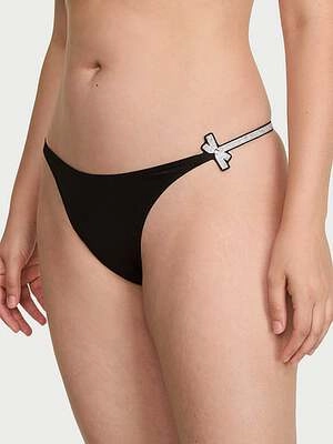 Victoria's Secret Very Sexy Shine Strap Thong Panty Black