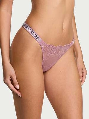 Victoria's Secret Very Sexy Shine Bow Thong Panty Pink
