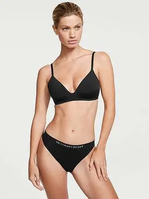 Victoria's Secret Seamless Bikini Panty Black