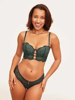 Victoria's Secret Adore Me Margaritte Push-up Longline Bra Green