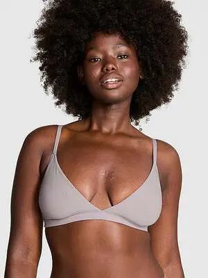 Pink Comfort Unlined Triangle Bralette Purple