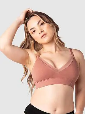 Victoria's Secret Hotmilk Caress Bamboo Wirefree Nursing Bra Orange