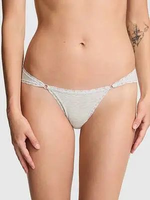 Pink Cotton Cheeky Panty - Grey